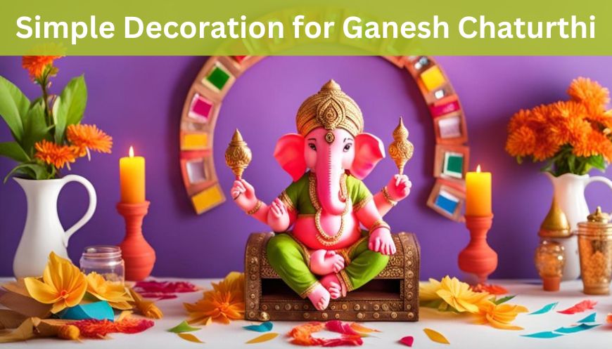 Simple Decoration for Ganesh Chaturthi